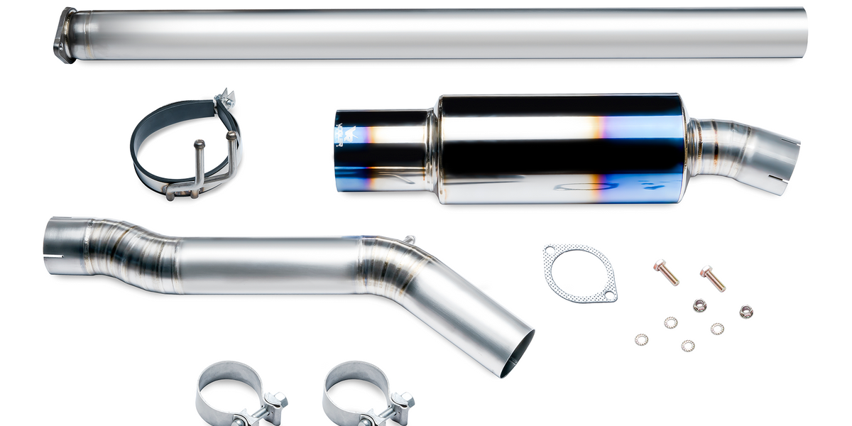 Titanium exhaust system Mitsubishi Lancer Evo X Catback Vogler Racing ...