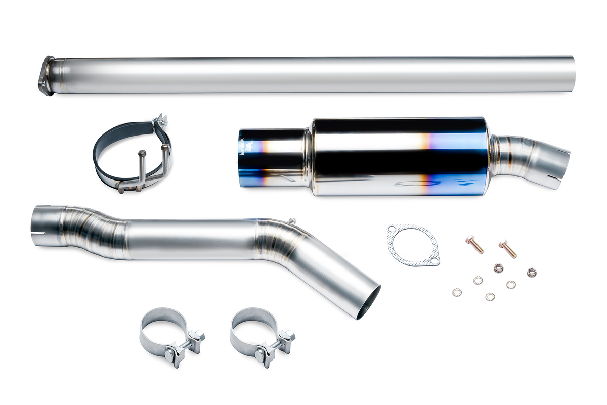 Titanium exhaust system Mitsubishi Lancer Evo X Catback Vogler Racing ...